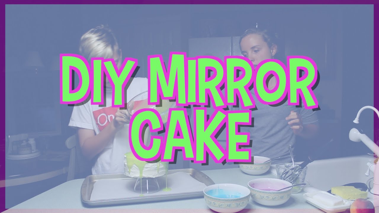 DIY TIE DYE MIRROR CAKE!! - YouTube