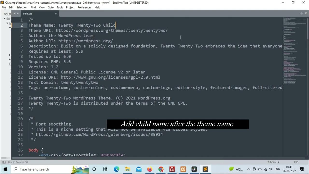 1 - Create child theme in WordPress | WordPress for beginners - YouTube