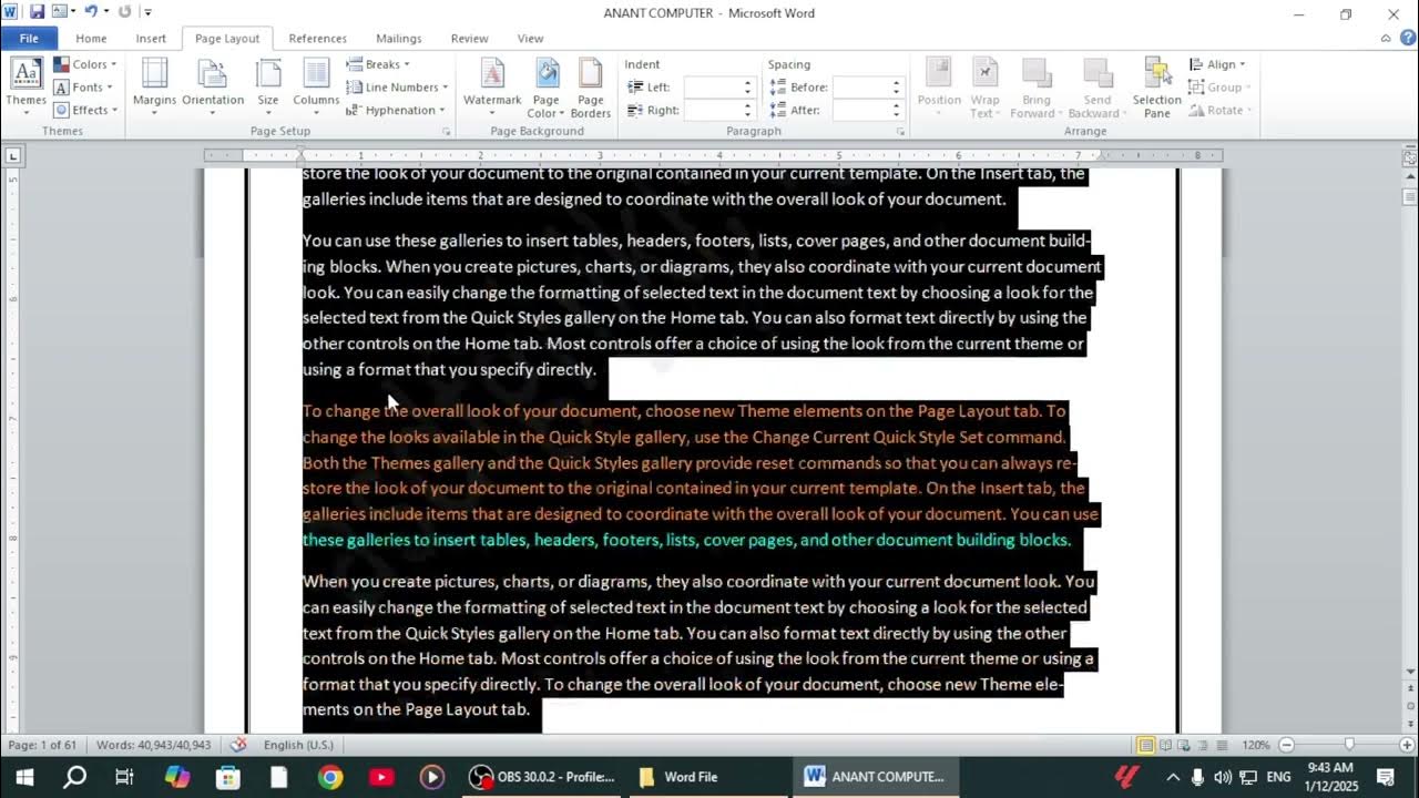 Basic Basic Computer Full Course Class-7 / MS Word / Home Menu By Mohit ...
