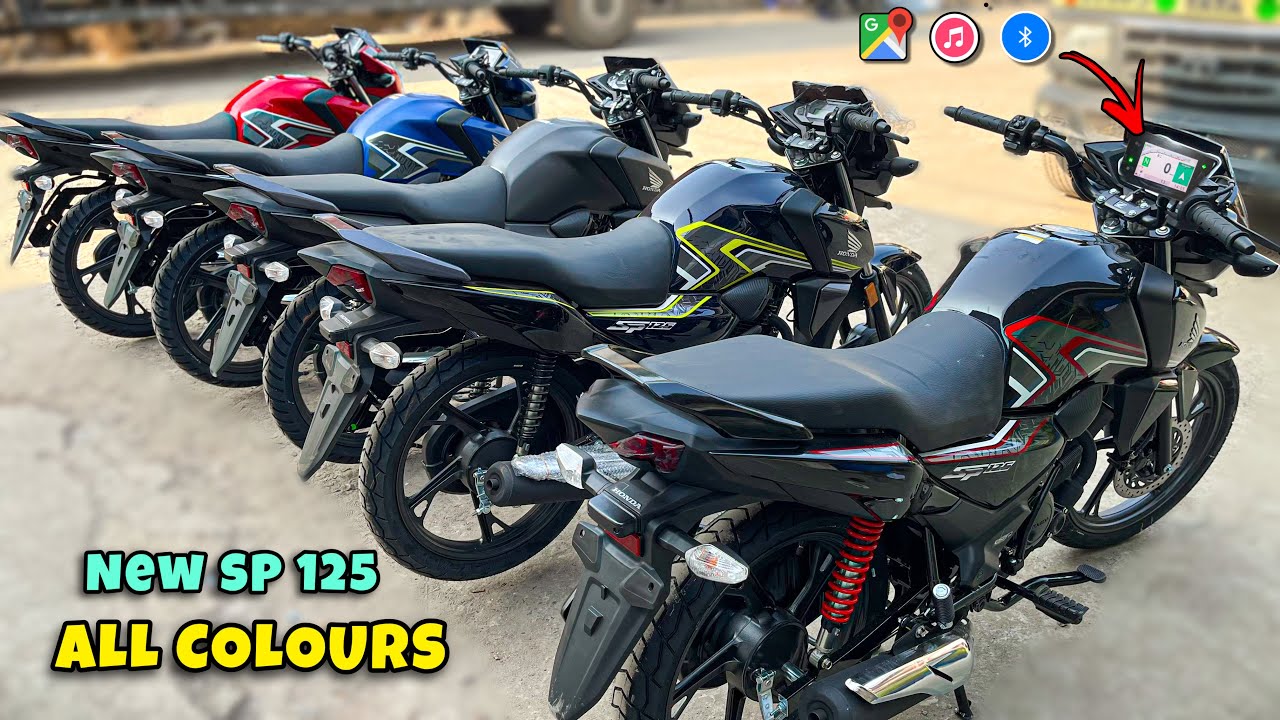 2025 Honda SP 125 BS6 All New Colours Black,Grey,Red,Blue, Review - On ...