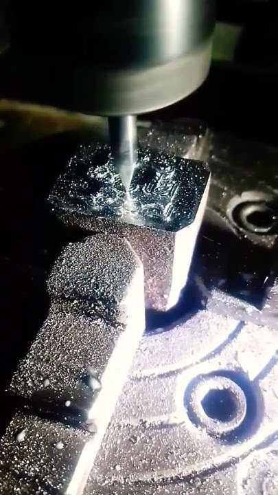 CNC machine work write name on iron part2 - YouTube