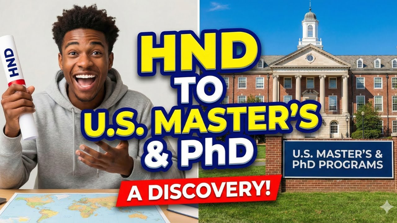 How to Use Your HND to Get a Master’s or PhD in the US - YouTube