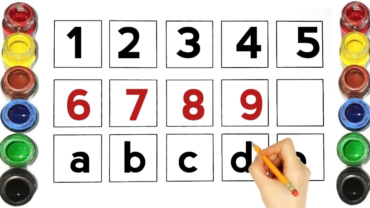123456789, numbers, counting, nursery rhymes, kids song, abcd ...