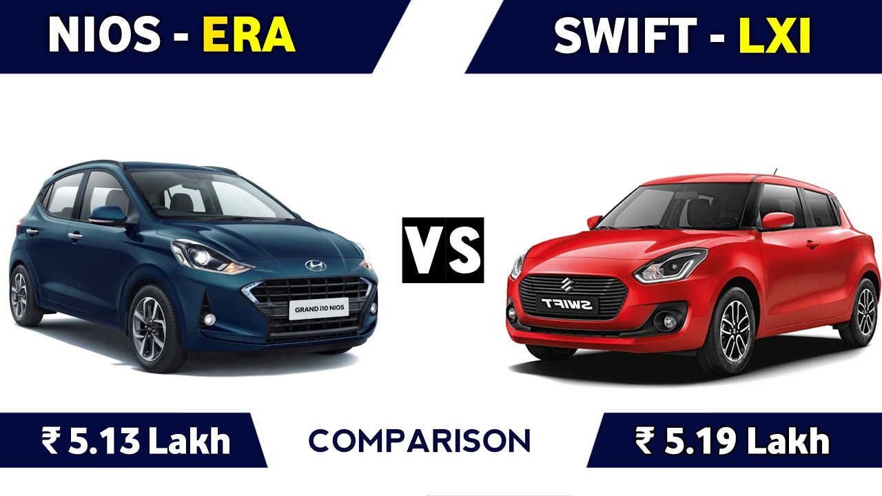 Hyundai Grand i10 NIOS Era vs Maruti Swift LXI || Grand i10 NIOS vs ...