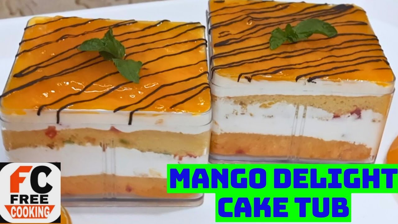 Mango Delight Cake Tub in hindi & english | no readymade crush & premix ...