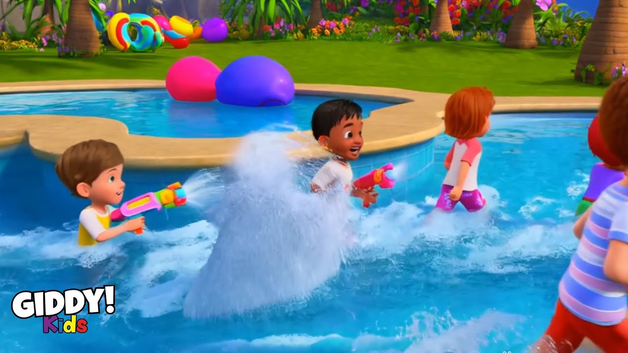 Water Park | Playing in the Pool | Children's Music | Giddy Kids - YouTube
