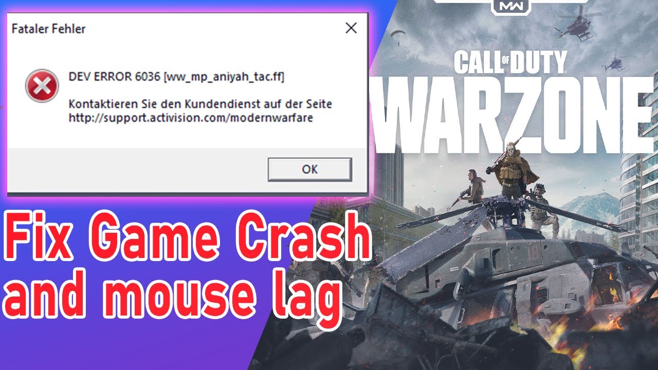 How to fix Game crash and mouse lag [COD Warzone ] - YouTube