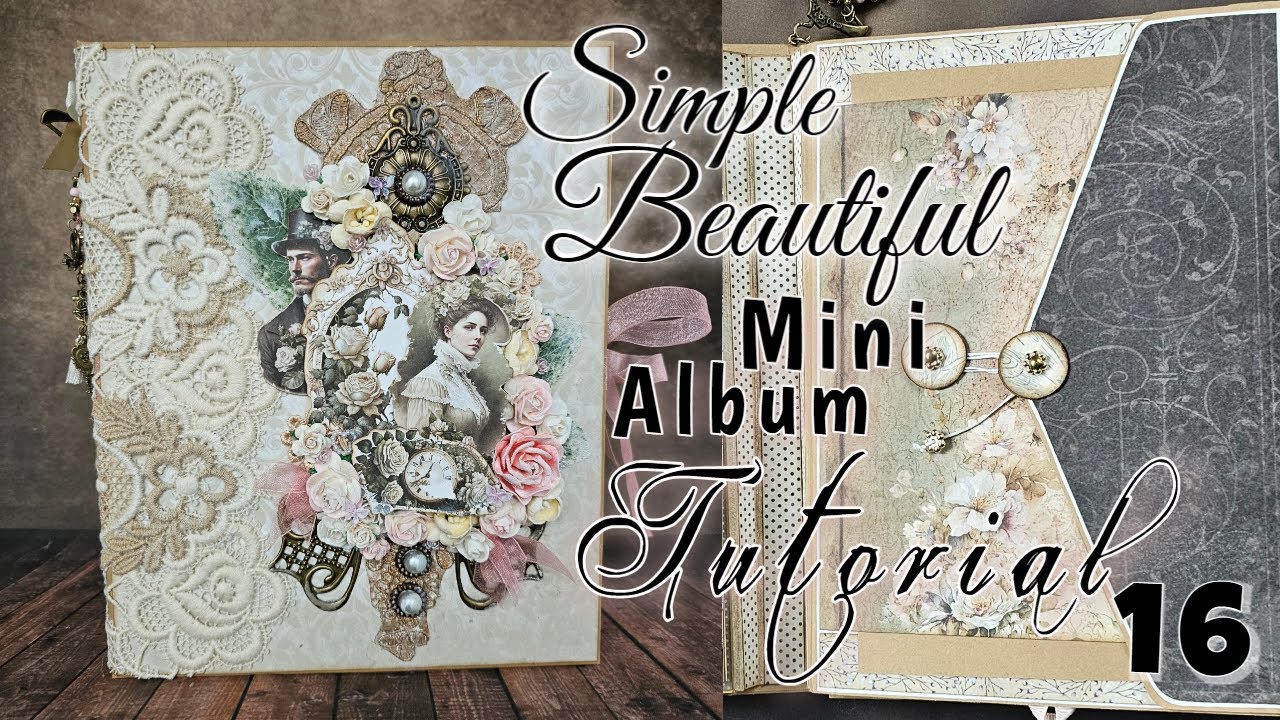Tutorial 16 Simple Beautiful Mini Album ( alchemy of art paper ...