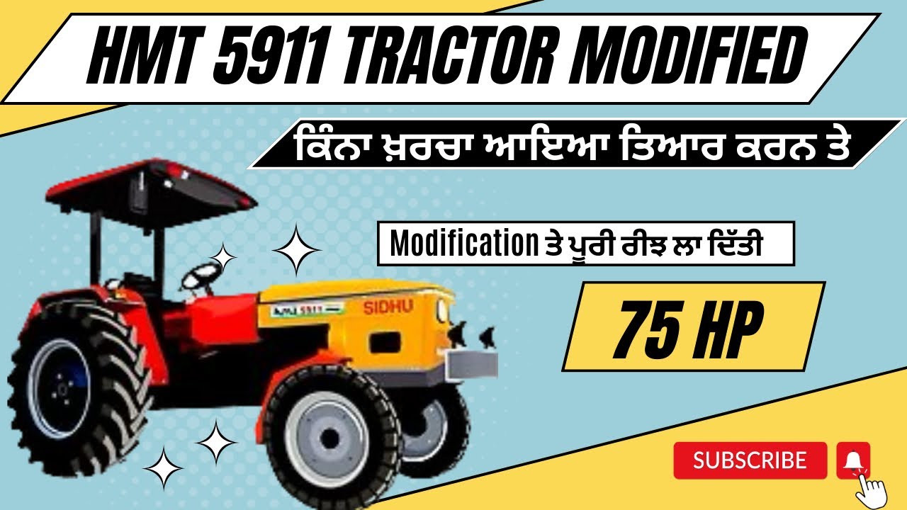 HMT 5911 Tractor Modification “70 HP kita 5911 - YouTube