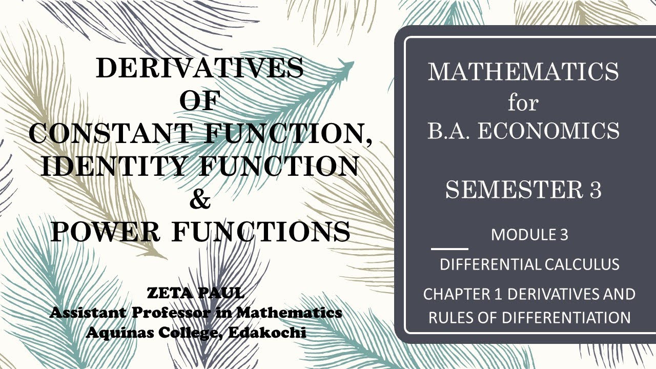 DERIVATIVES POWER FUNCTION - YouTube