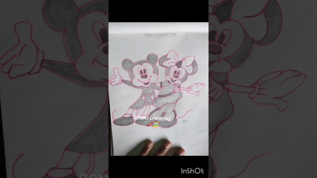 How to draw MICKEY & MINI MOUSE#stepbystep#penciledrawing#eseymickey ...