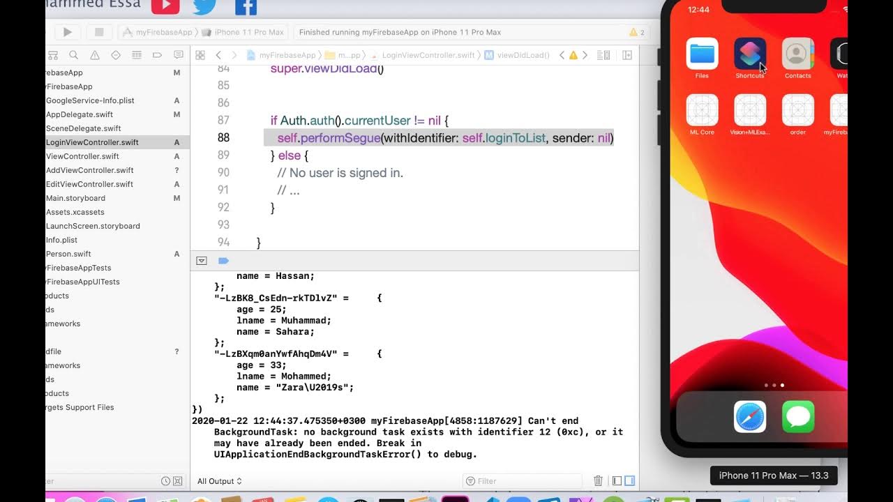 90 Swift Xcode Firebase authorization - YouTube