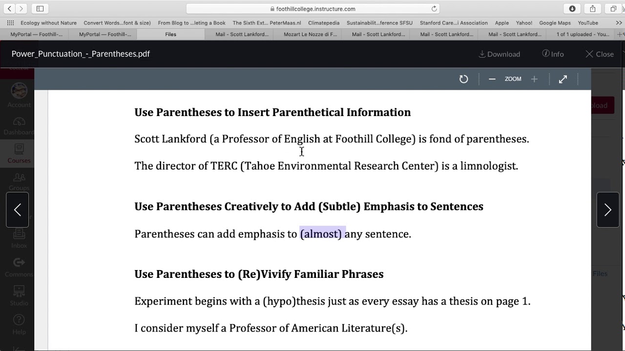 Power Punctuation Parentheses - YouTube