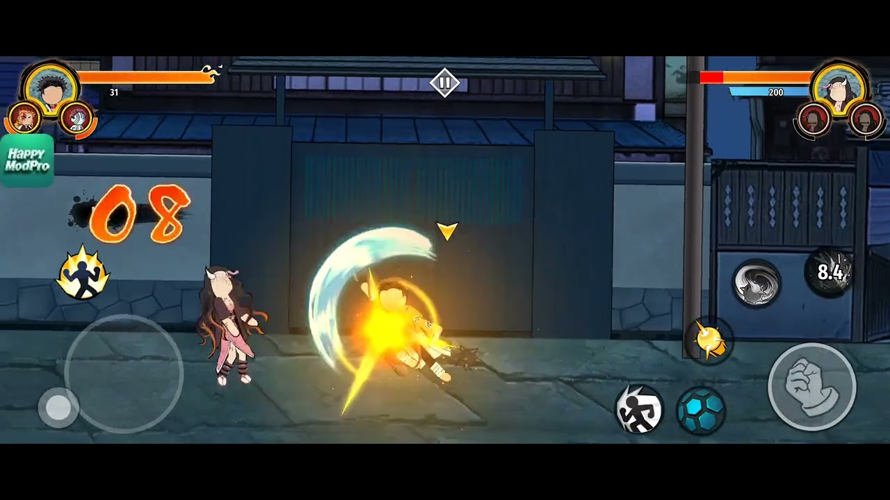 Playing a kny stick man game (happy mod) @z3n_zuu @cloudy-mist ...