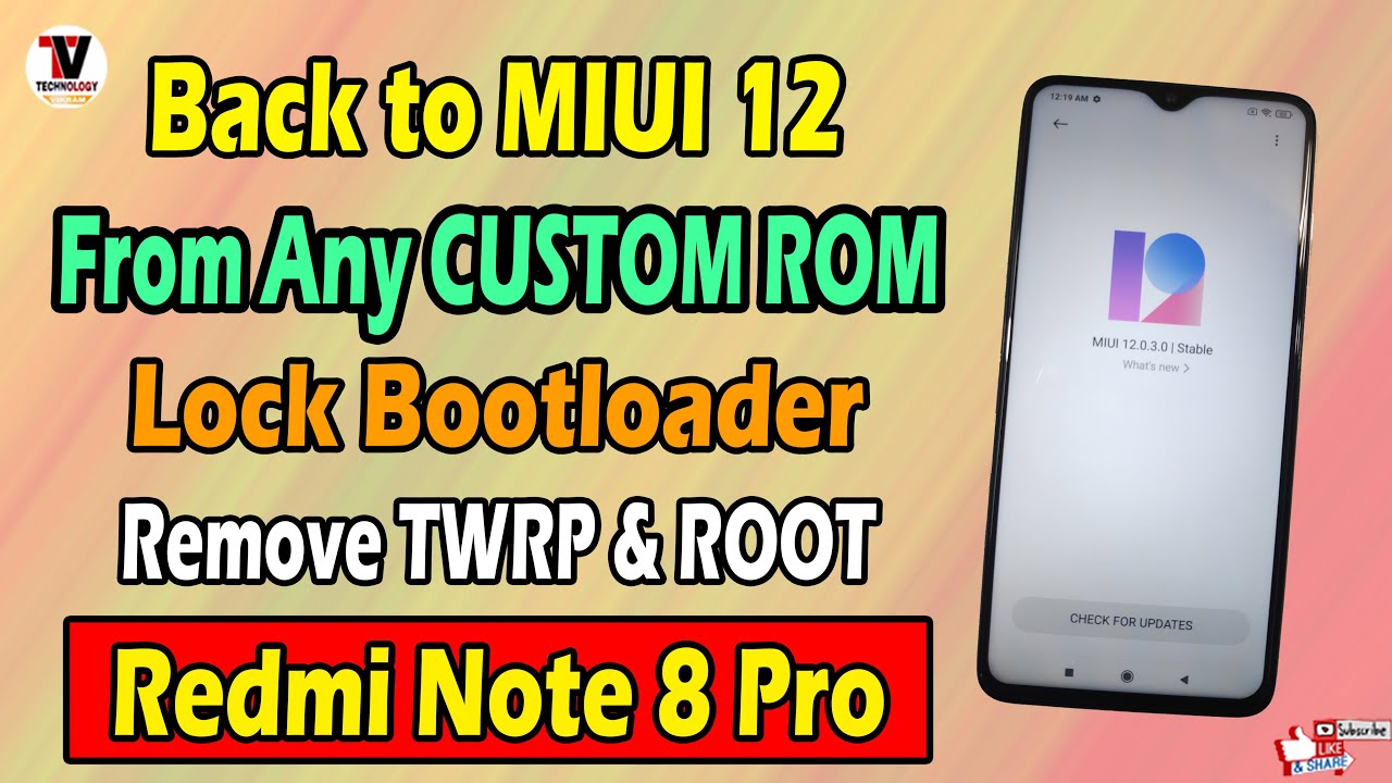 Came Back to MIUI 12 from Any Custom ROM Redmi Note 8 Pro Ft. Lock ...