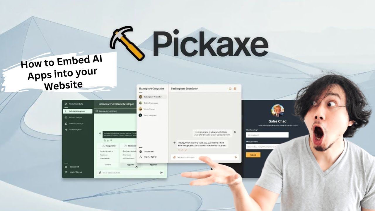 How to Embed AI Apps into your Website No Code with Pickaxe | Appsumo ...