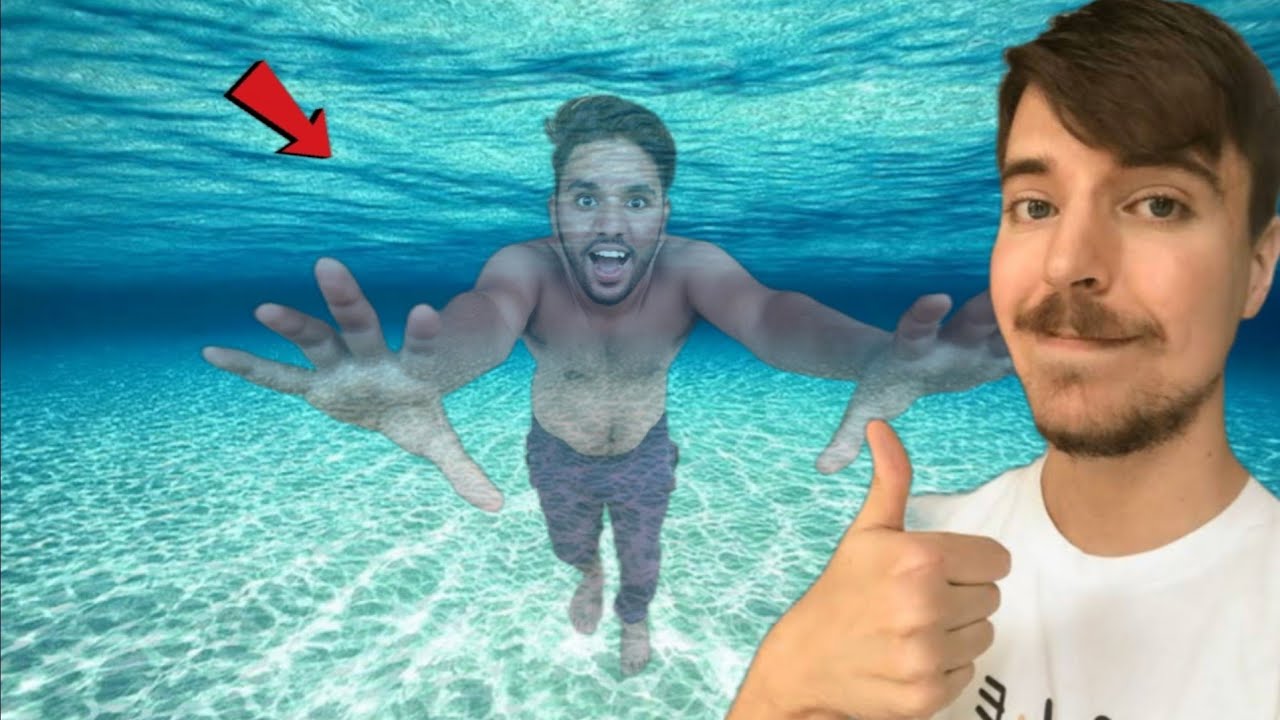 @MrBeast challenged me to underwater breathing challenge. - YouTube