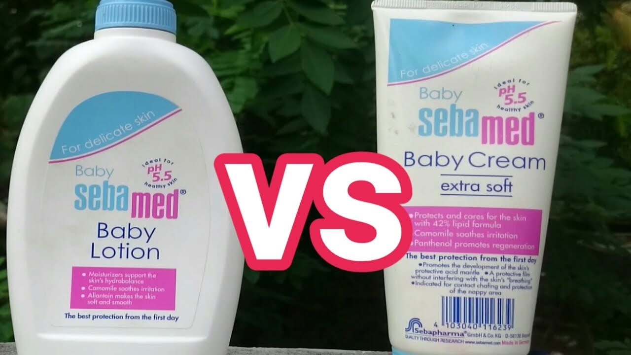 Sebamed cream VS sebamed lotion/ബേബി നിറം വെക്കാൻ ഏതാണ് നല്ലത് ?? - YouTube