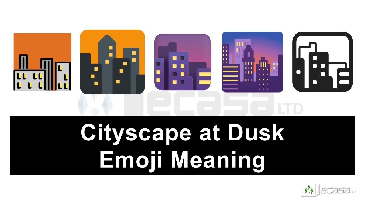 Cityscape at Dusk Emoji 🌆 Meaning | Learning Emojis - YouTube