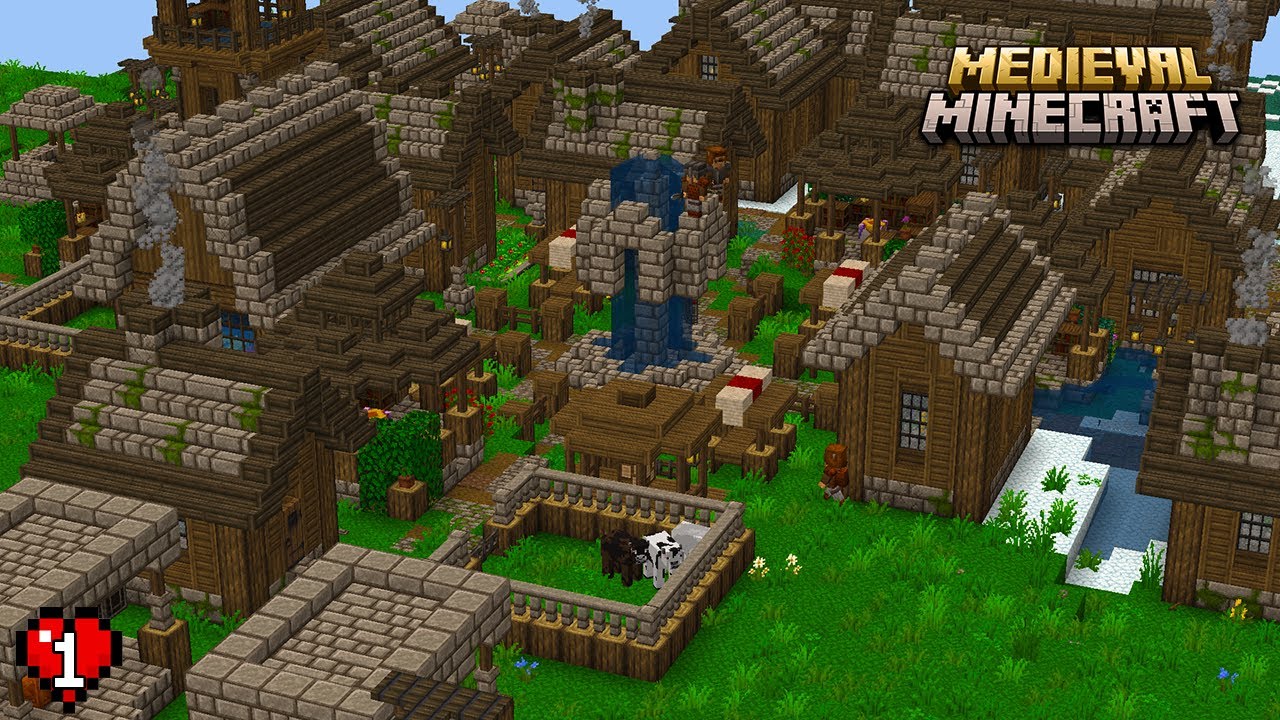 LANJUT BUAT BASE - Minecraft Medieval - YouTube