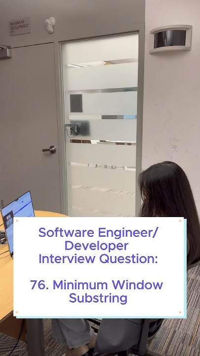 Software Engineer/Developer Interview Question: 76. Minimum Window Substring - YouTube