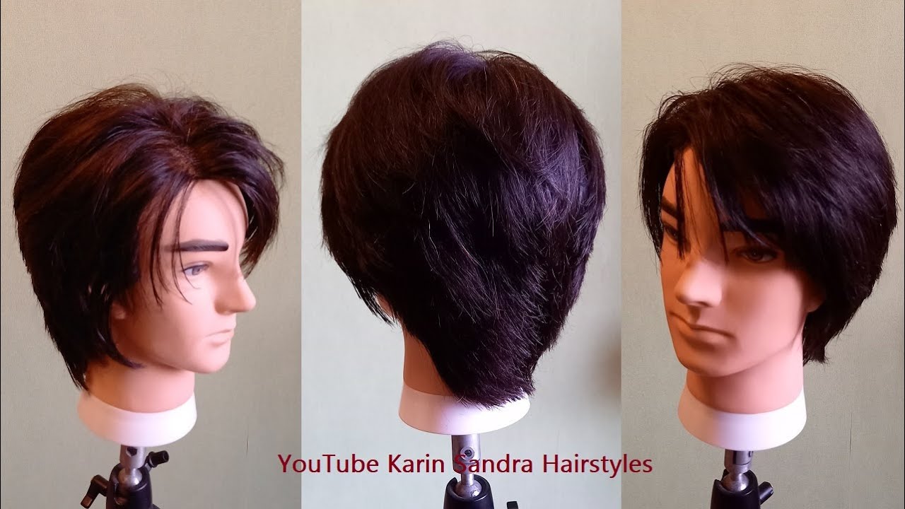 Haircut for Men with scissors 🧒 Mid-length Haircut tutorial - Men's mid ...