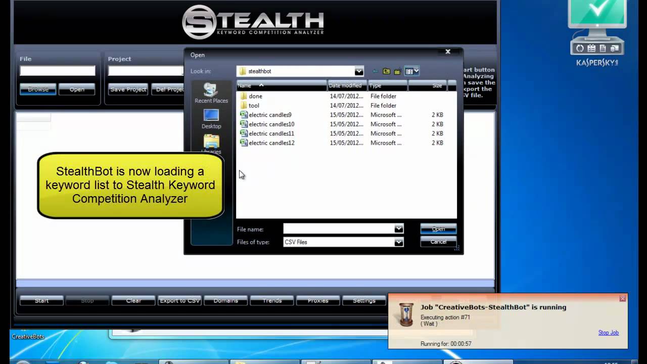 StealthBot Setting For Stealth Keyword Competition Analyzer - YouTube