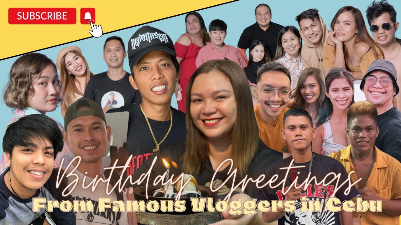 Birthday Greetings from Famous Vloggers in Cebu | Mharjdiaries - YouTube