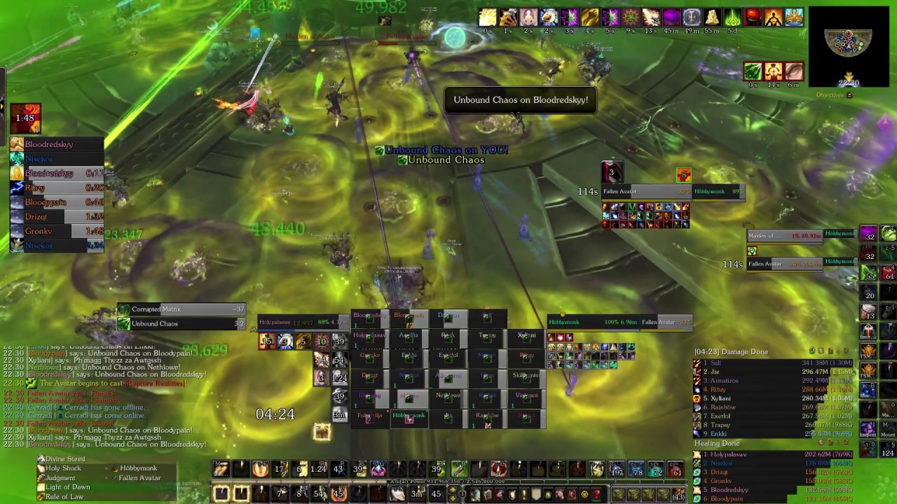 Tomb of Sargeras Heroic - Fallen Avatar - Holy Paladin POV - YouTube