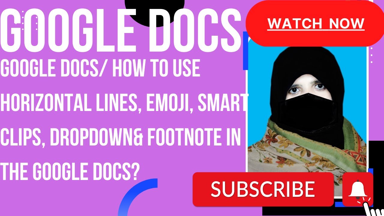 Google Docs/ How to use Horizontal Lines, Emoji, Smart Clips, Dropdown ...
