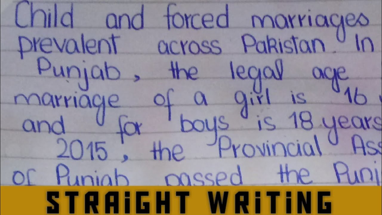 Learn how to write straight. https://youtu.be/ieYm1Oh1h0k - YouTube