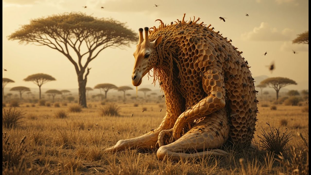 Animal Rescue Story: The Brave Duck Saves a Giraffe from a Swarm of ...