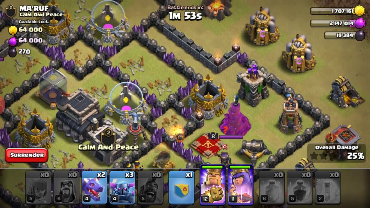 COC TOWN HALL 9 TOUGH BASE EASY victory - YouTube