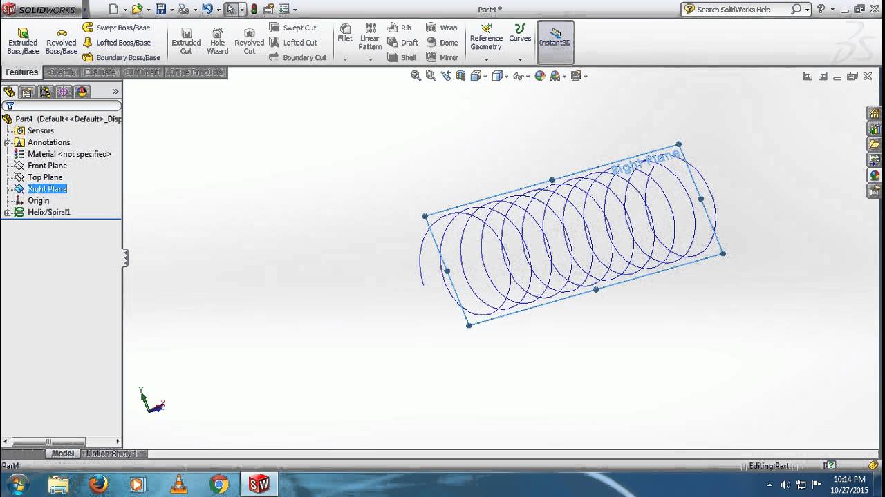 SolidWorks In Hindi - Helix And Spiral - YouTube