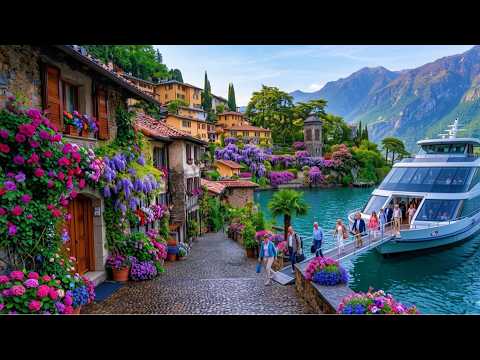 🌸 İsviçre’nin sakin göl kıyısı köyü – Bahar yürüyüşünde Weggis, Luzern Gölü 🇨🇭 🌸