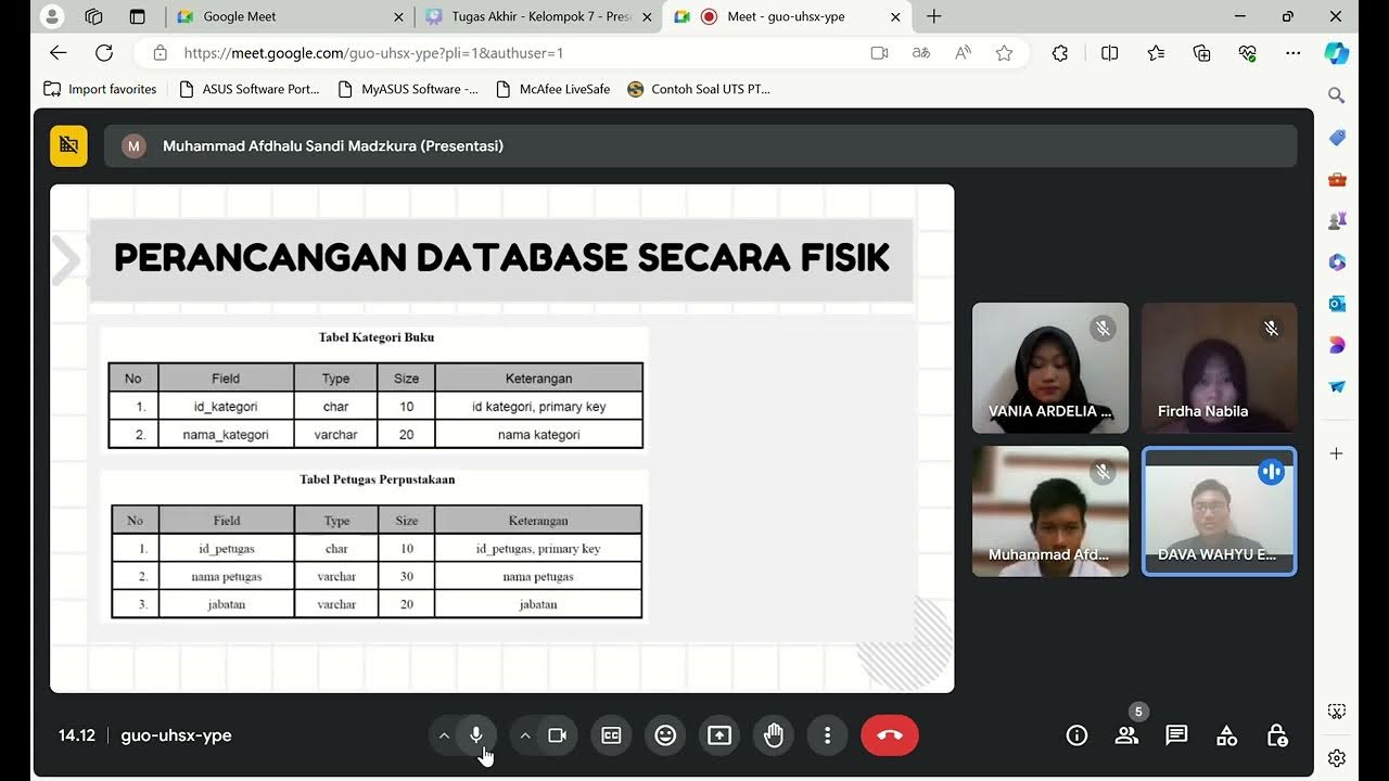 PRESENTASI RANCANGAN DATABASE SISTEM PERPUSTAKAAN KELOMPOK 7 - YouTube