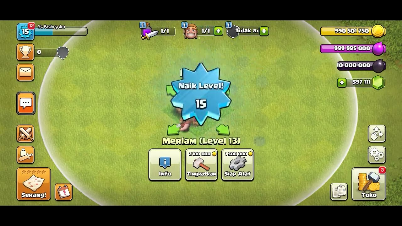 Experiment Upgrade Meriam dari level 1 ke level max || #game #coc # ...