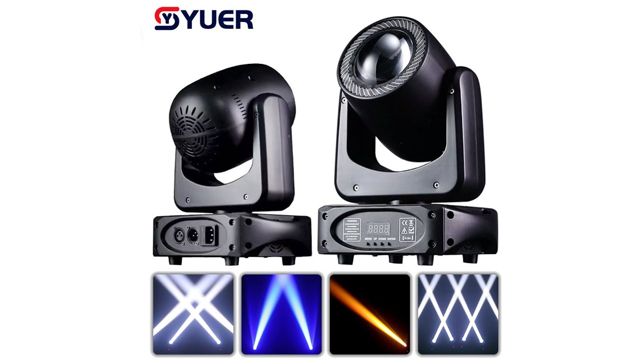 YUER™️ 100W LED Beam Moving Head High Bright Mobile Heads Beam Effect ...