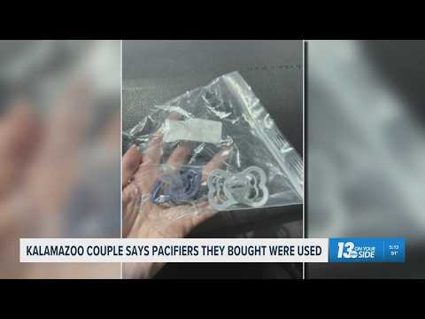 Kalamazoo couple says pacifiers purchased on Amazon came used in a sandwich baggie