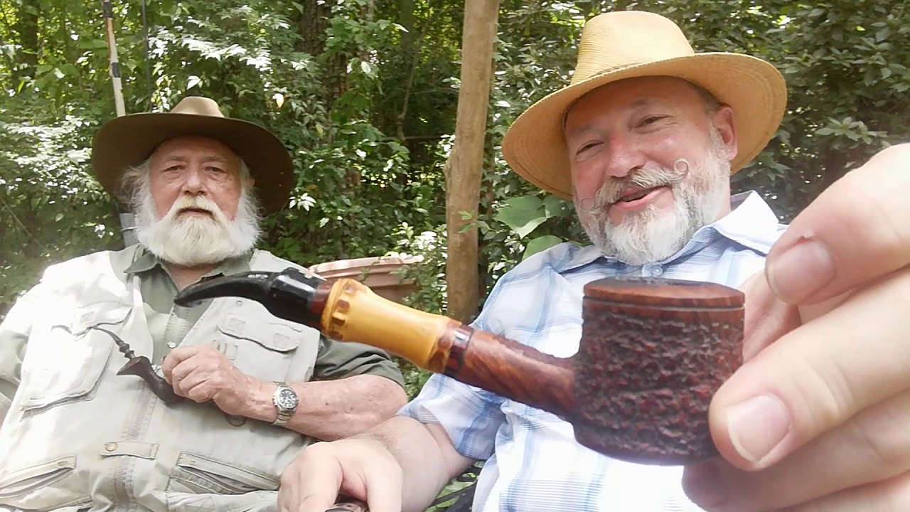 204 Father's Day visit with Big Bob, Smoking a 50 year old Nørding Pipe ...