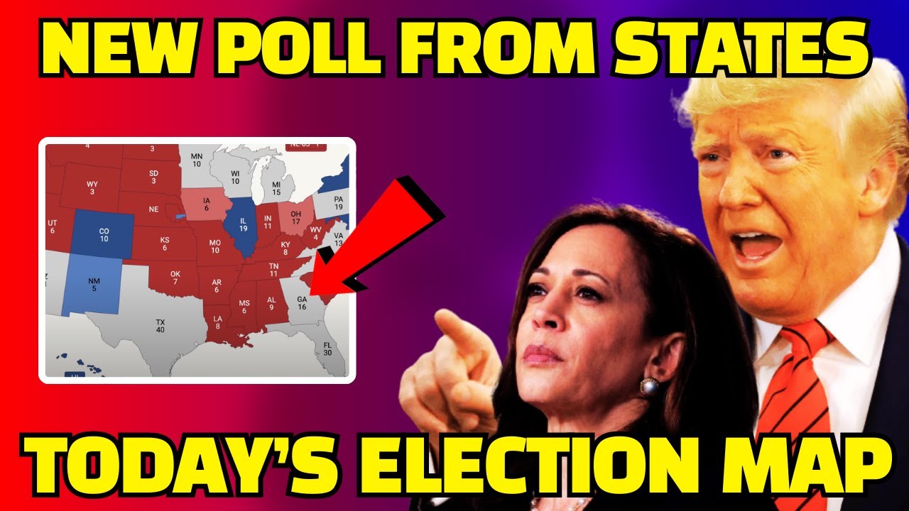 2024 Presidential Map Based on the NEWEST Poll from States! - YouTube
