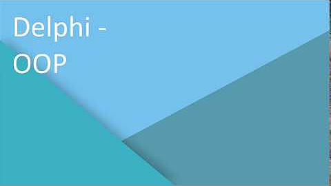 Delphi - Object oriented programming - YouTube