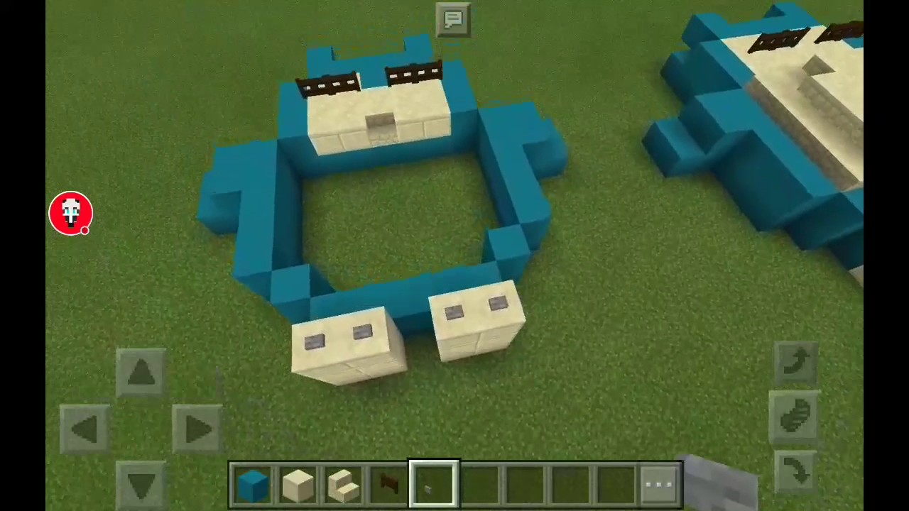 How to make a Snorlax in mincraft pe - YouTube