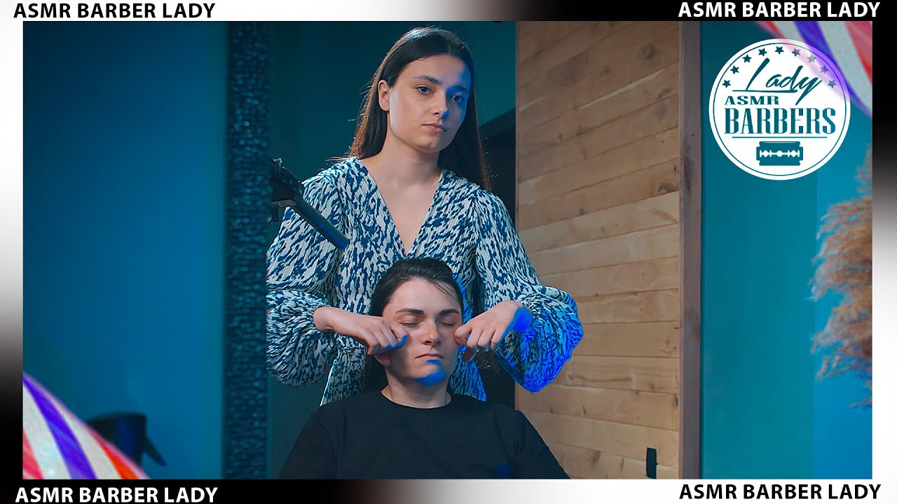 💈 ASMR Facial Massage by Barber Lady Milena - YouTube