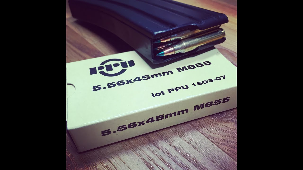 5.56x45mm, 62gr FMJ M855 (SS109 Penetrator) Prvi Partizan Velocity Test ...