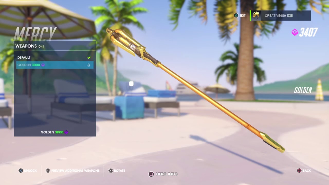 Overwatch - Mercy Golden Staff - YouTube