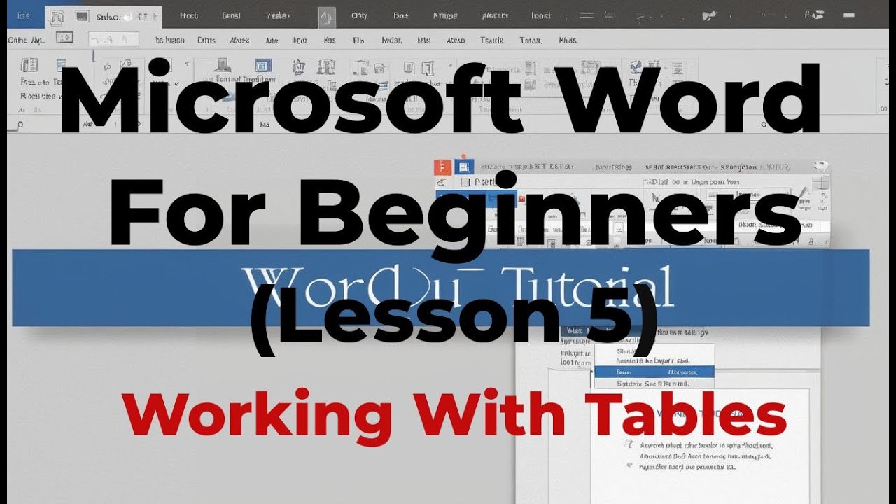 Microsoft Word (For Beginners) Lesson 5 - YouTube