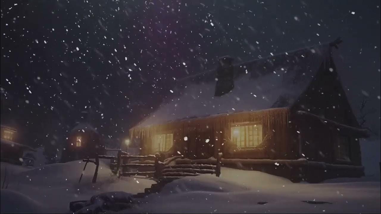 💨 Intense Blizzard at a Lonely Log Cabin - Howling Wind Sounds for Sleeping, Relaxing and ...