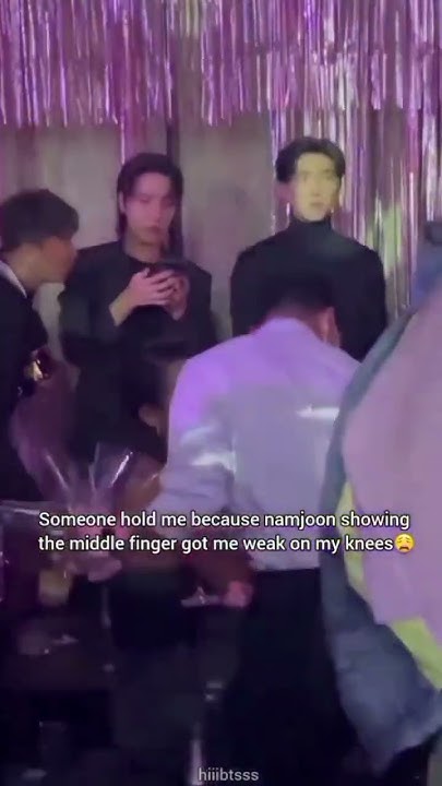Namjoon showing the middle finger😳 - YouTube