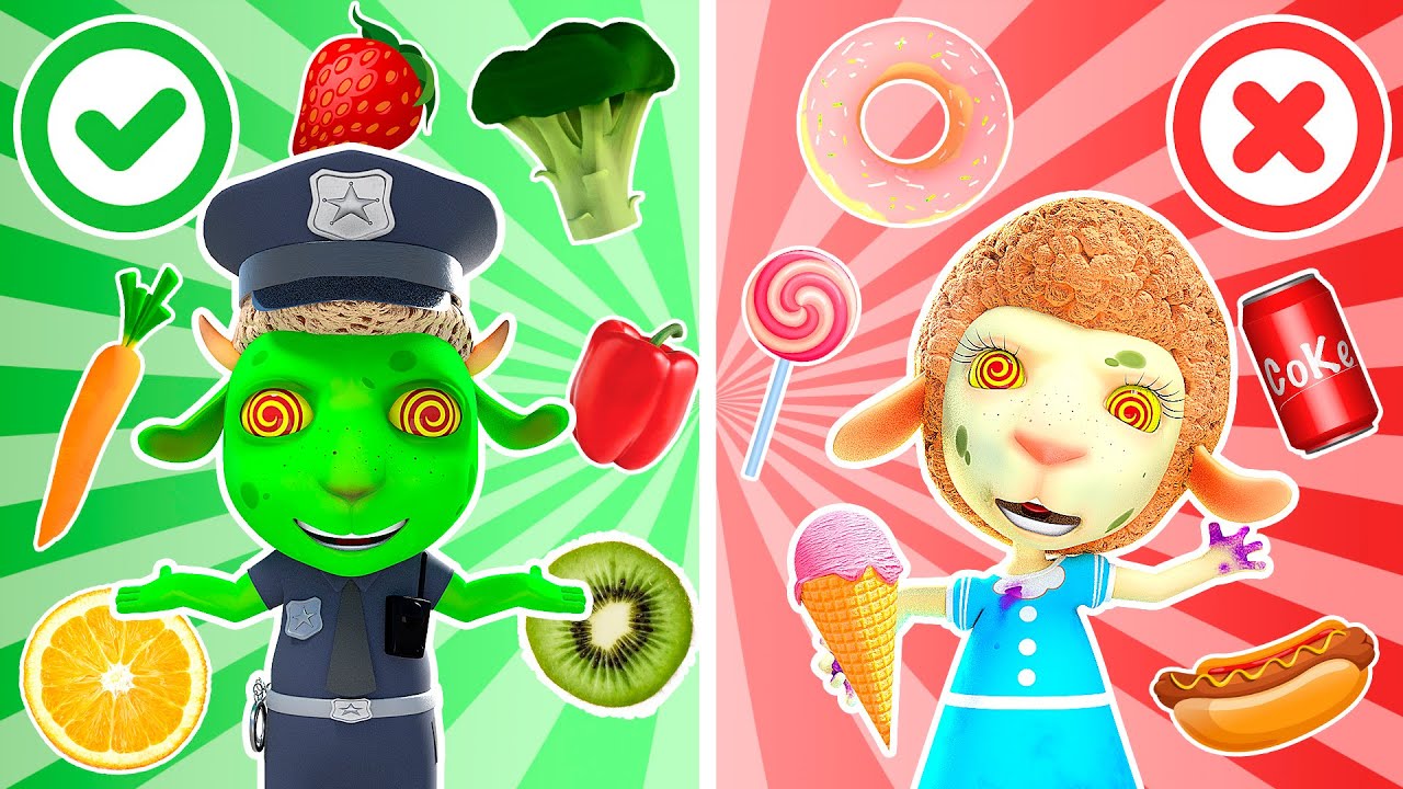 Zombies Choose Healthy Food | Cartoon for Kids | Dolly and Friends ...